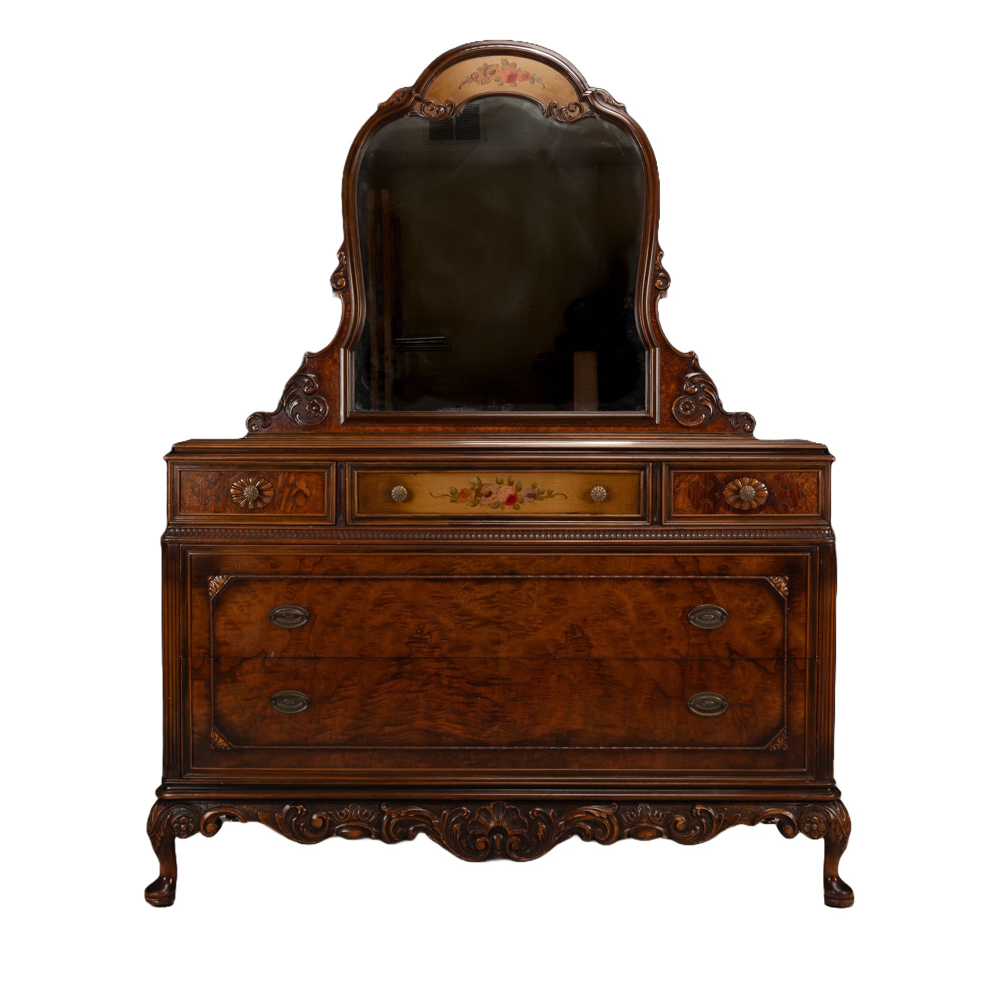 Mid 20th Century Berkey & Gay Louis XVI French Burled Walnut Dresser ...