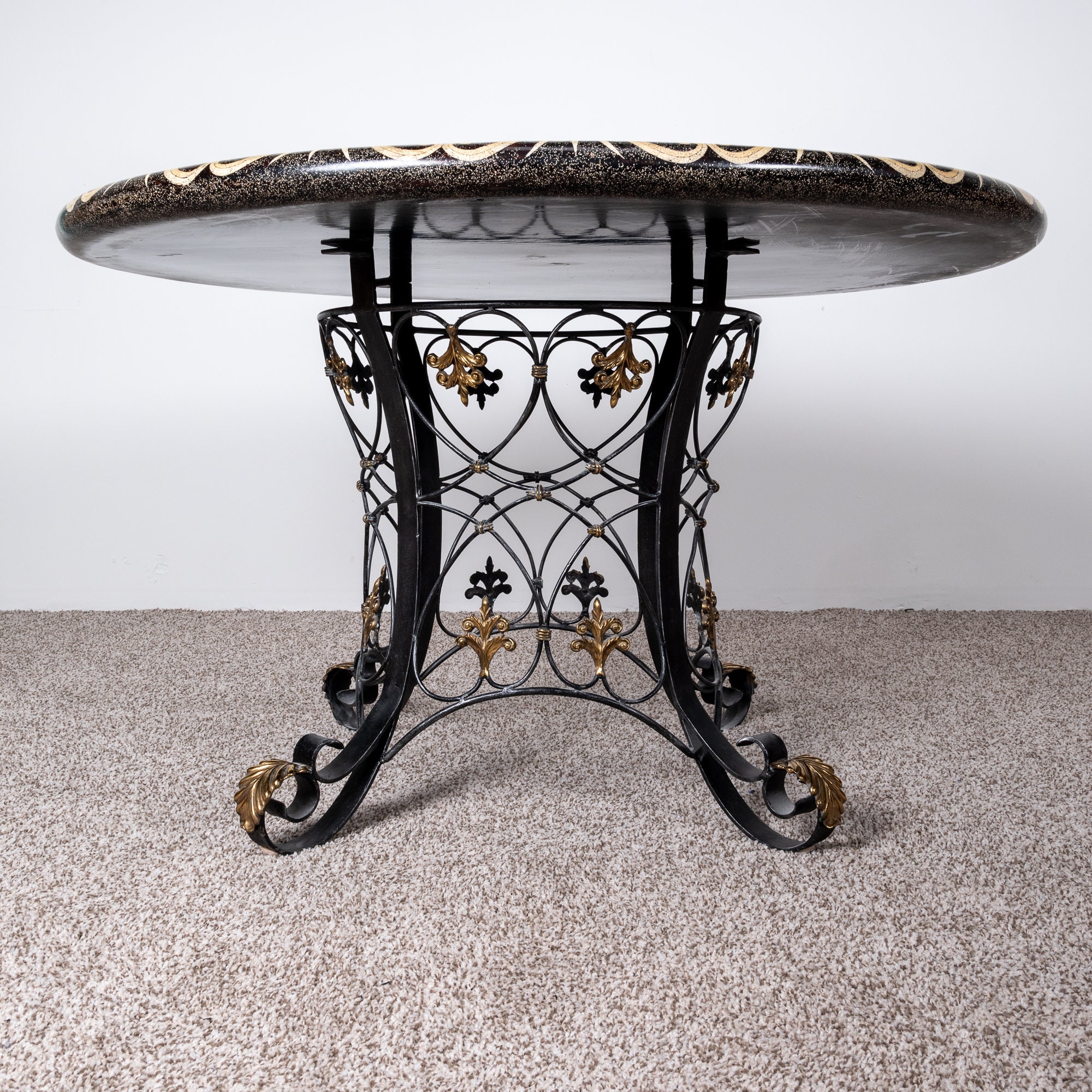 Decorative Maitland-smith Round Dining Table Iron and Bronze - Etsy