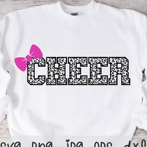 Cheer Leopard Pattern SVG/PNG/JPG, Leopard Pattern Cheerleading Girl ...
