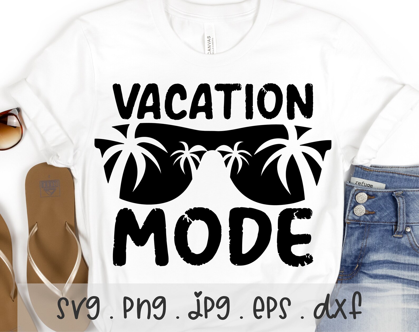 Vacation Mode SVG/PNG/JPG Sunglasses Palm Tree Vacay Mode - Etsy