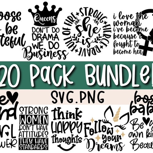 Women Empowerment Bundle Svg Png 20 Strong Woman Girl Power Etsy