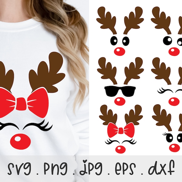 Reindeer Svg - Etsy