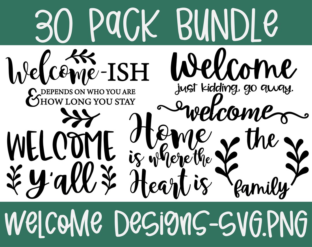 Welcome Sign SVG Bundle: Farmhouse Porch Designs (digital Download) - Etsy