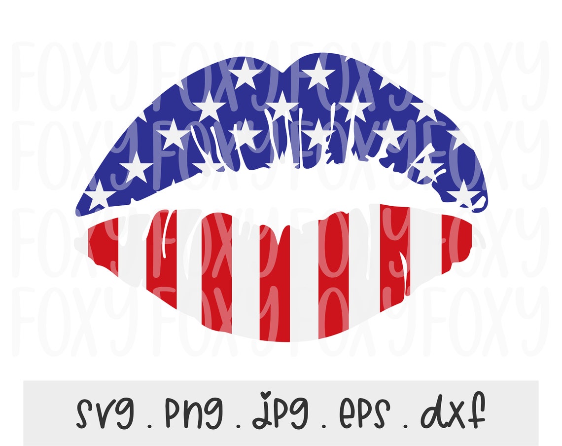 USA American Flag Lips Svg/png/jpg American Babe 4th of July - Etsy