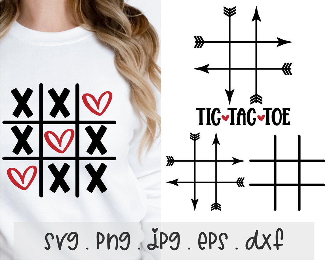 Tic Tac Toe Bundle SVG/PNG/JPG, Tic Tac Toe Game Grid Love Wins ...