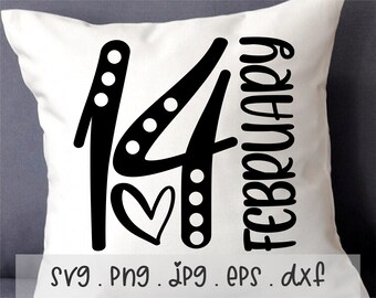February 14 Svg - Etsy