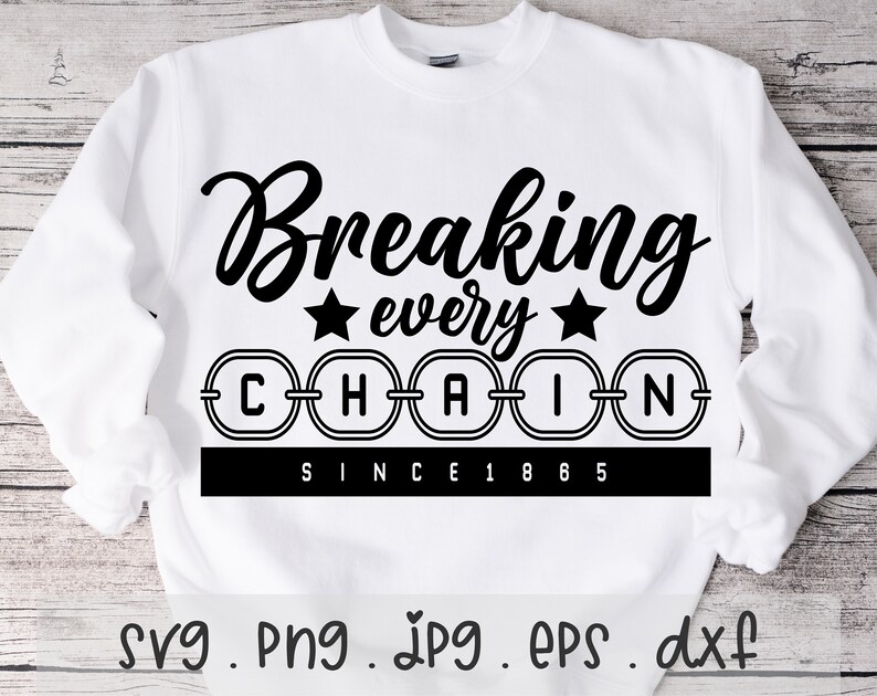 Breaking Every Chain SVG/PNG/JPG Juneteenth Freedom Since - Etsy