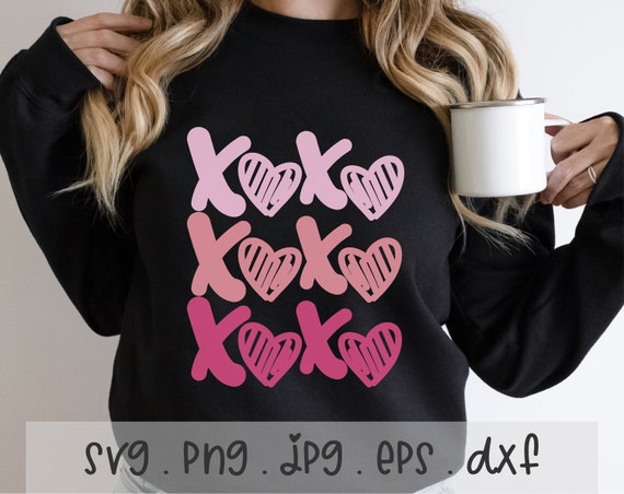 Xoxo SVG/PNG/JPG Xo Heart Kisses Happy Valentine's Day | Etsy