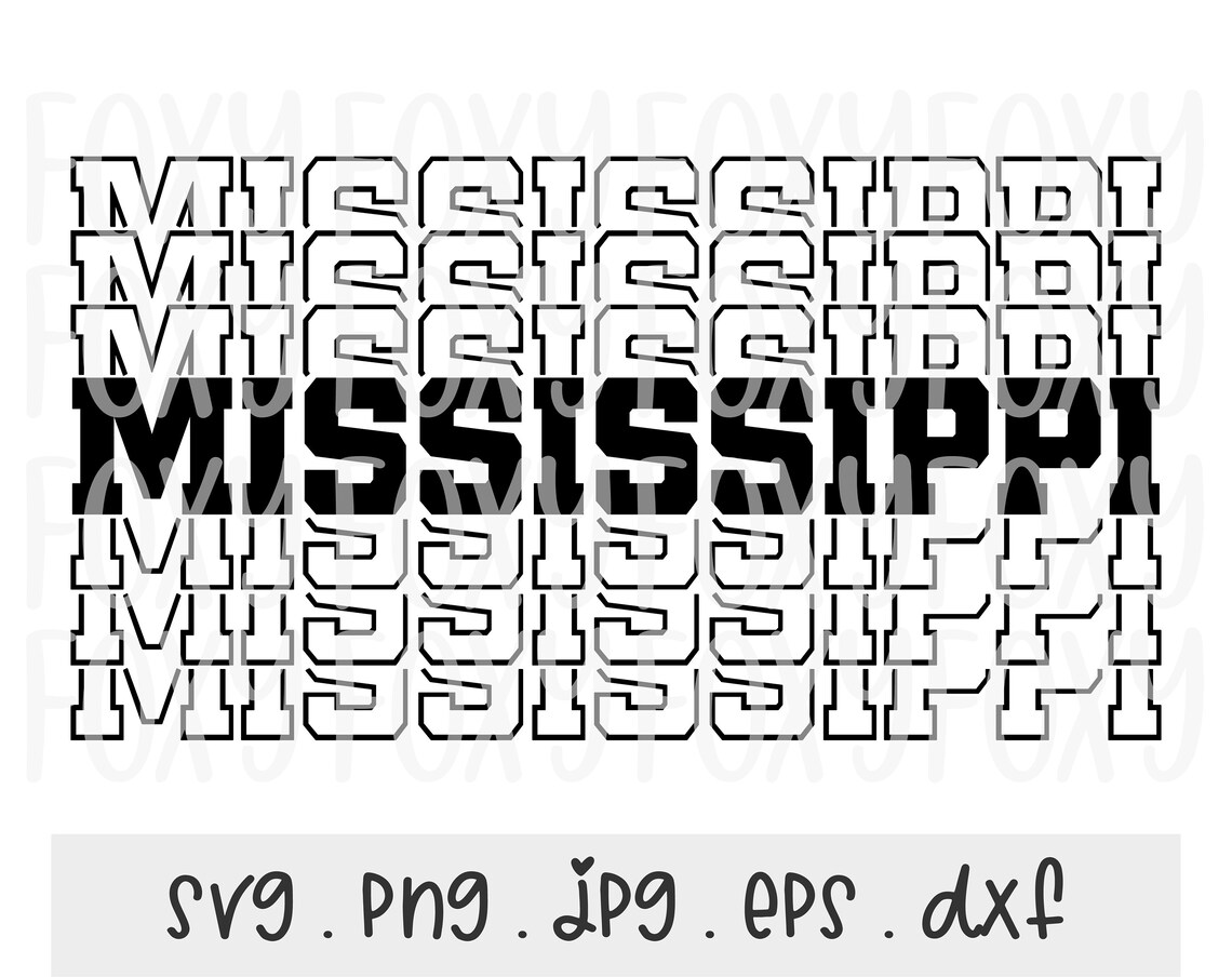 Mississippi State SVG/PNG/JPG United States of America Mirror - Etsy