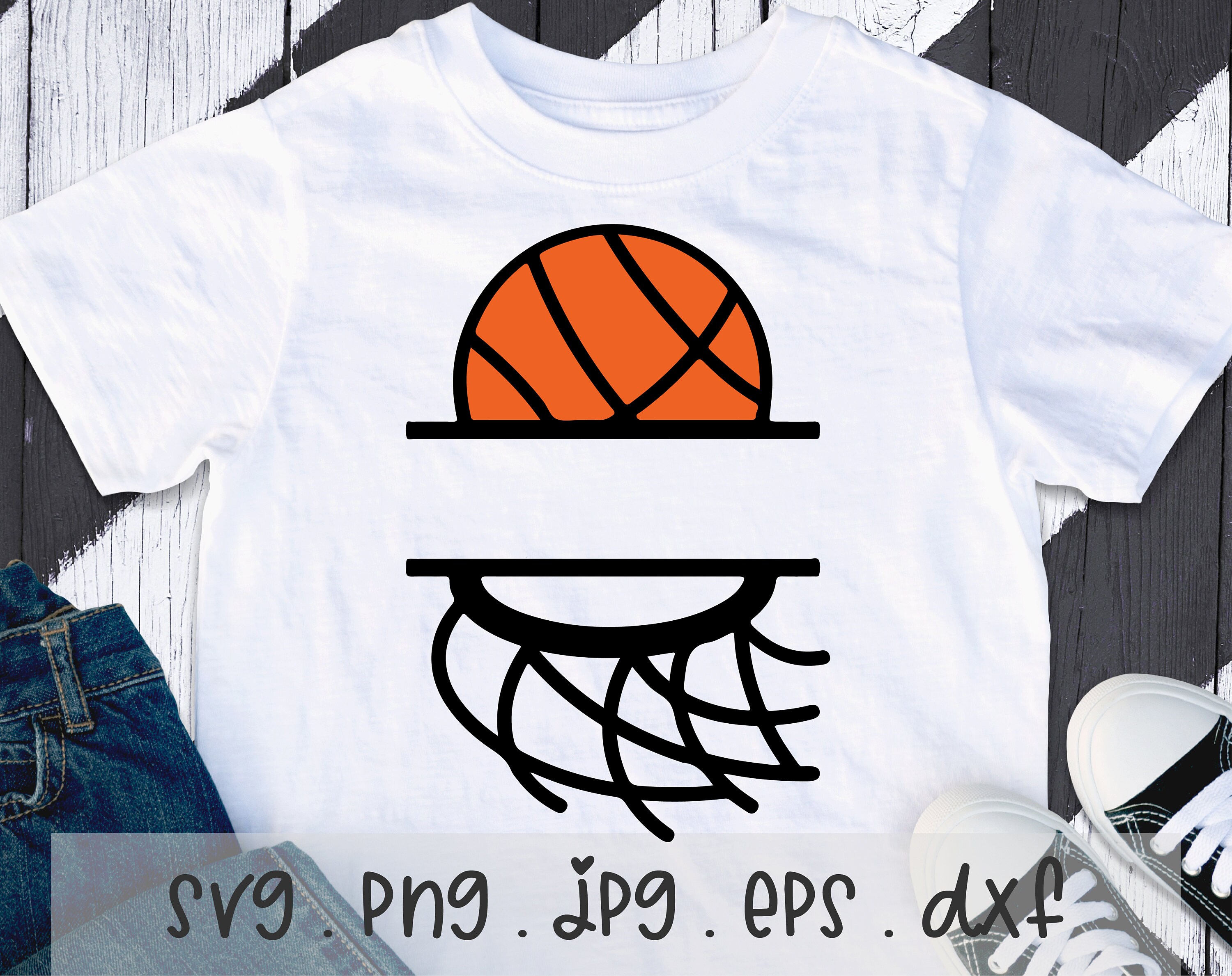 Split Basketball Monogram SVG/PNG/JPG Distressed Name - Etsy