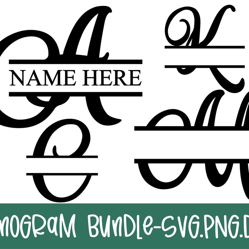 Last Name Monogram - Etsy