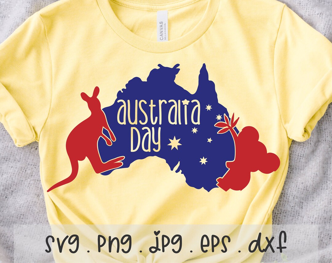 Happy Australia Day SVG/PNG/JPG, Kangaroo Koala Australia Map ...