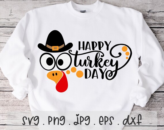 Feliz día del pavo SVG / PNG / JPG cara de pavo lindo feliz | Etsy México
