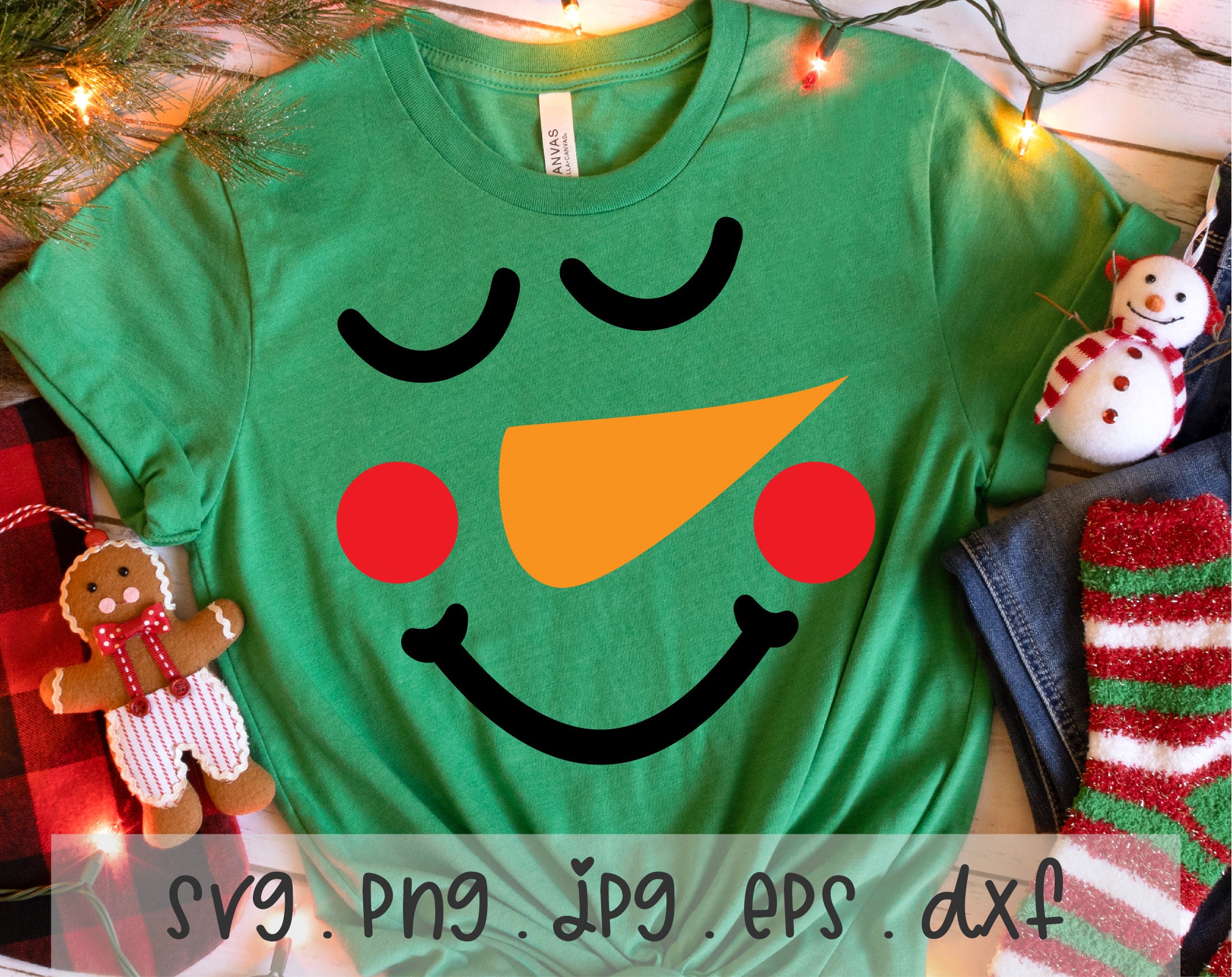 Snowman Face SVG Bundle: Christmas Sublimation Design (digital Download ...