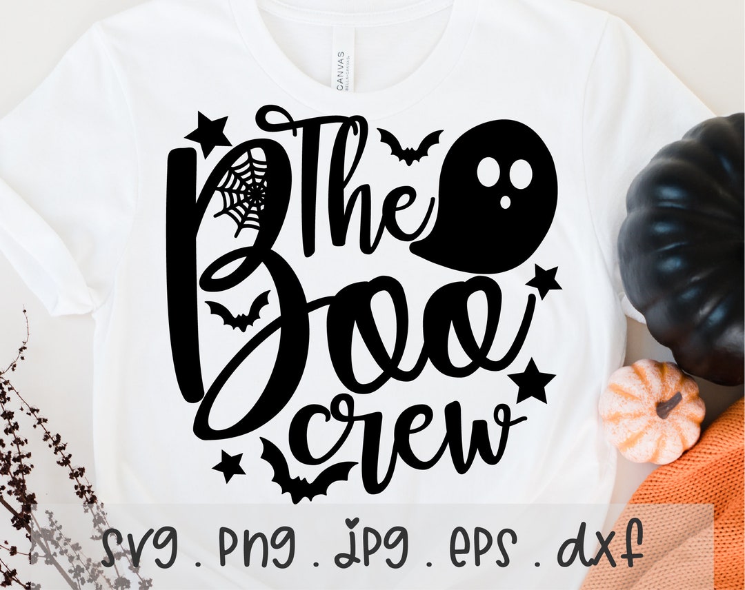 The Boo Crew SVG/PNG/JPG, Ghost Bat Halloween Family Shirt Sublimation ...