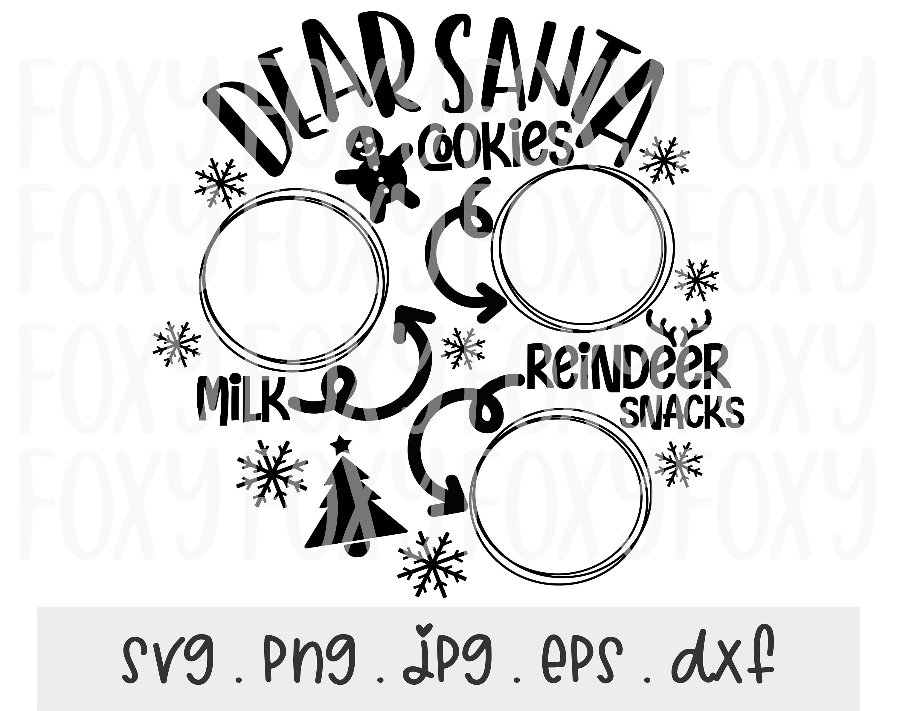 Dear Santa Tray SVG/PNG/JPG Santa Tray Circle Sublimation - Etsy
