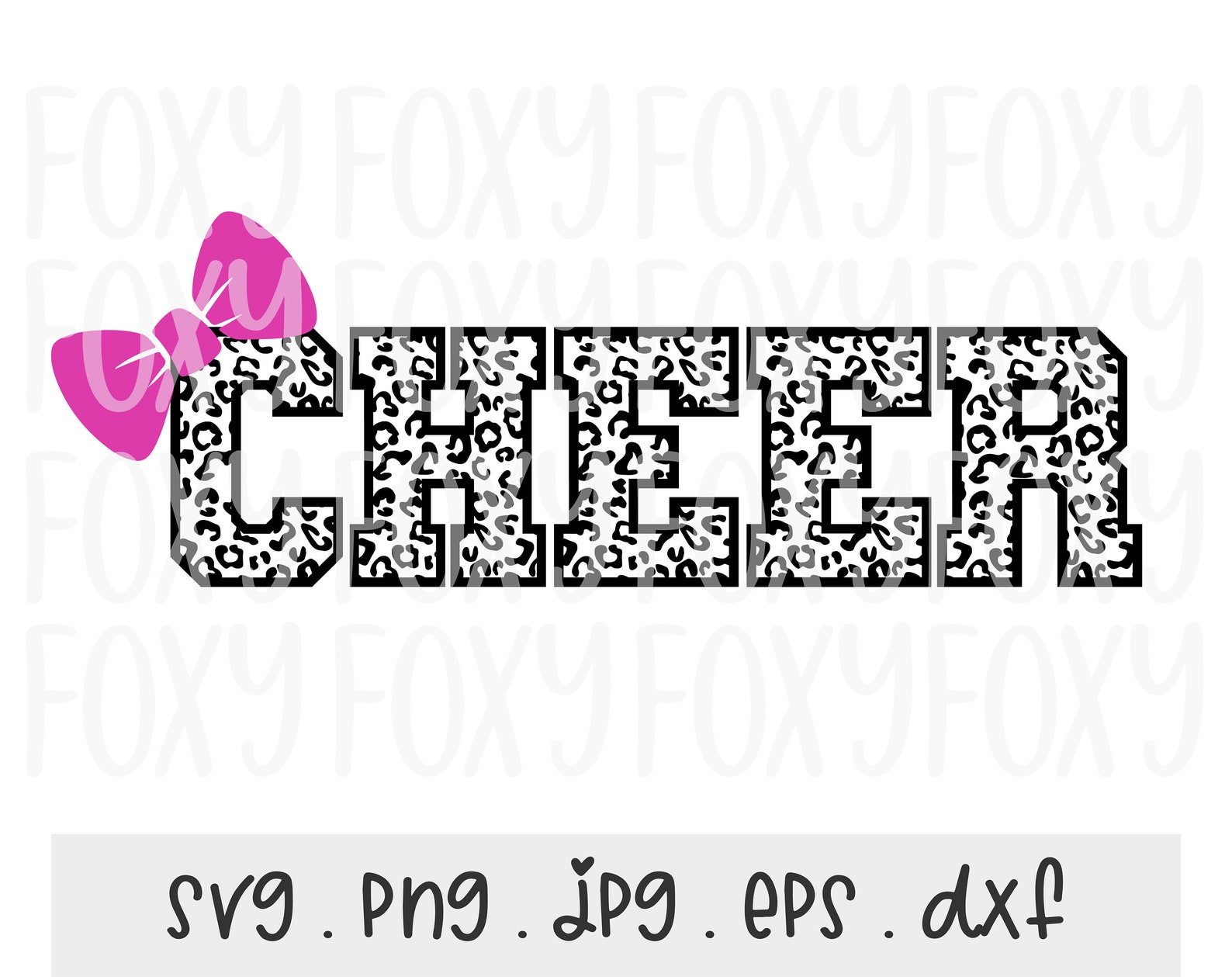 Cheer Leopard Pattern SVG/PNG/JPG Leopard Pattern | Etsy