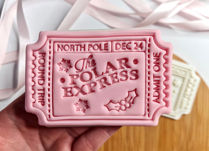 The Polar Express Ticket Cutter Stamp - Etsy