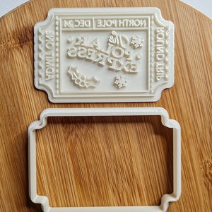The Polar Express Ticket Cutter Stamp - Etsy