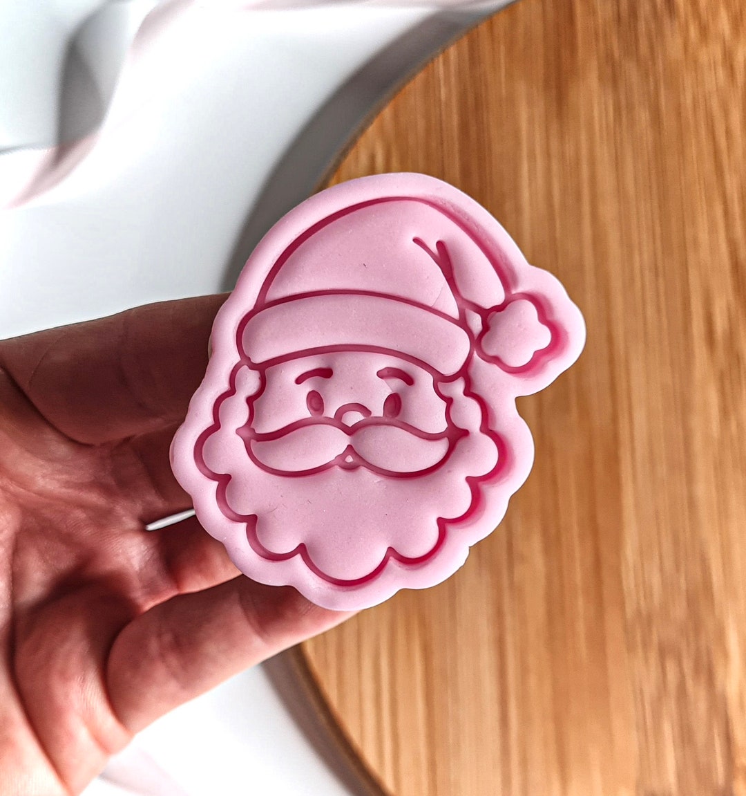 SMALL Christmas Santa Cookie Cutter Stamp - Etsy