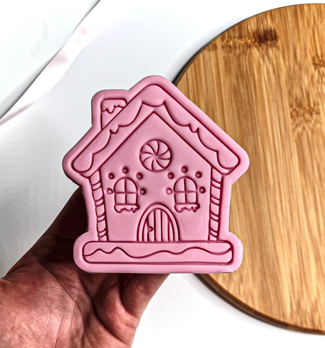 Gingerbread House Cookie Cutter Stamp - Etsy