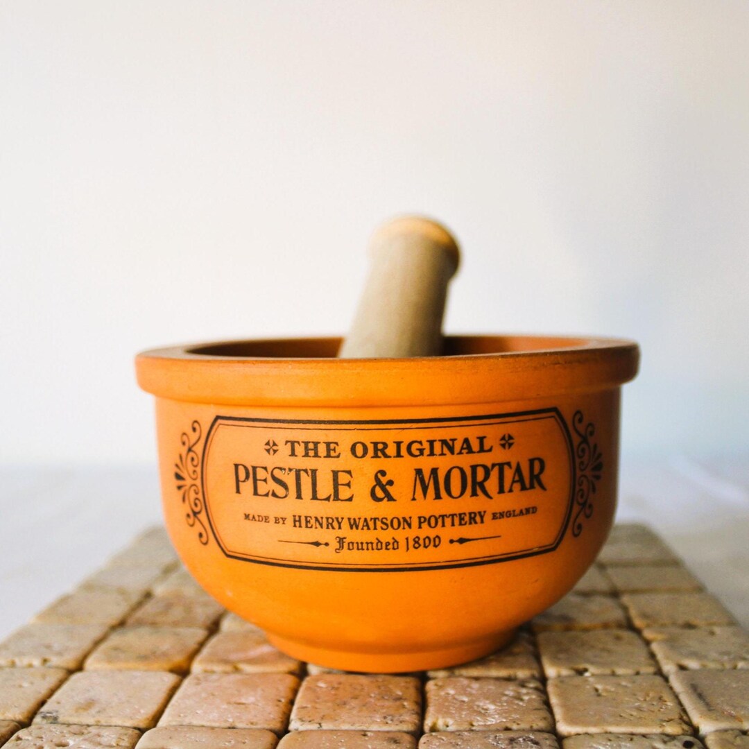 VINTAGE Henry Watson Suffolk Pestle and Mortar – Terracotta Red Clay ...
