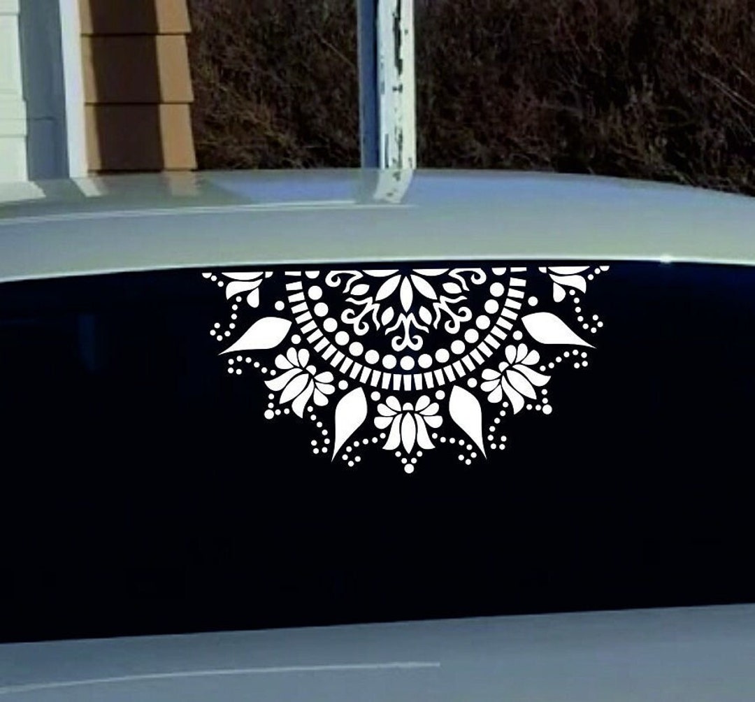 Mandala Decal Car Window Sticker Vinyl Wall or Mirror Sticker Yoga ...