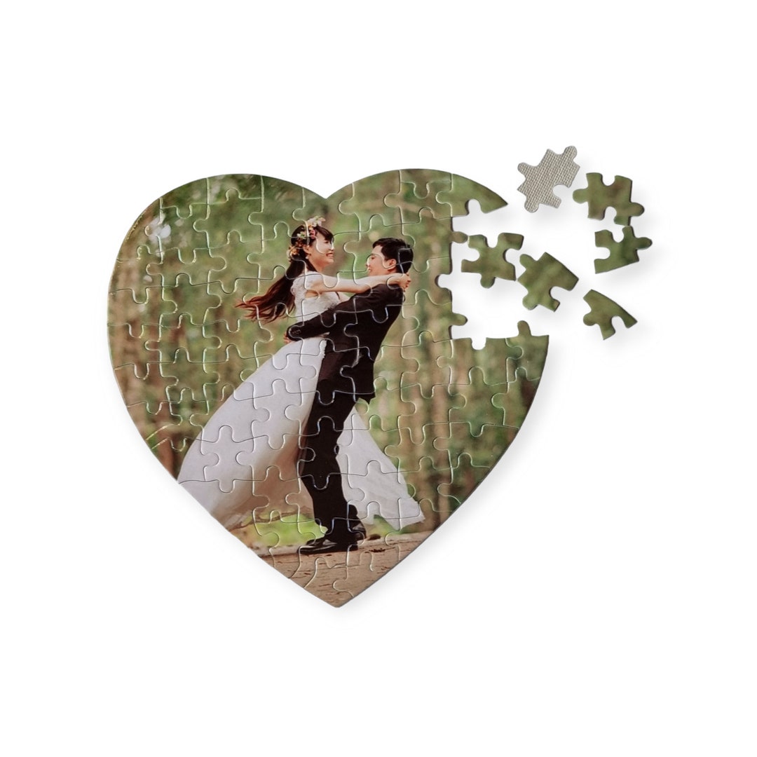 Custom Love Heart Jigsaw Puzzle Photo Puzzle Personalised Puzzle 75 ...