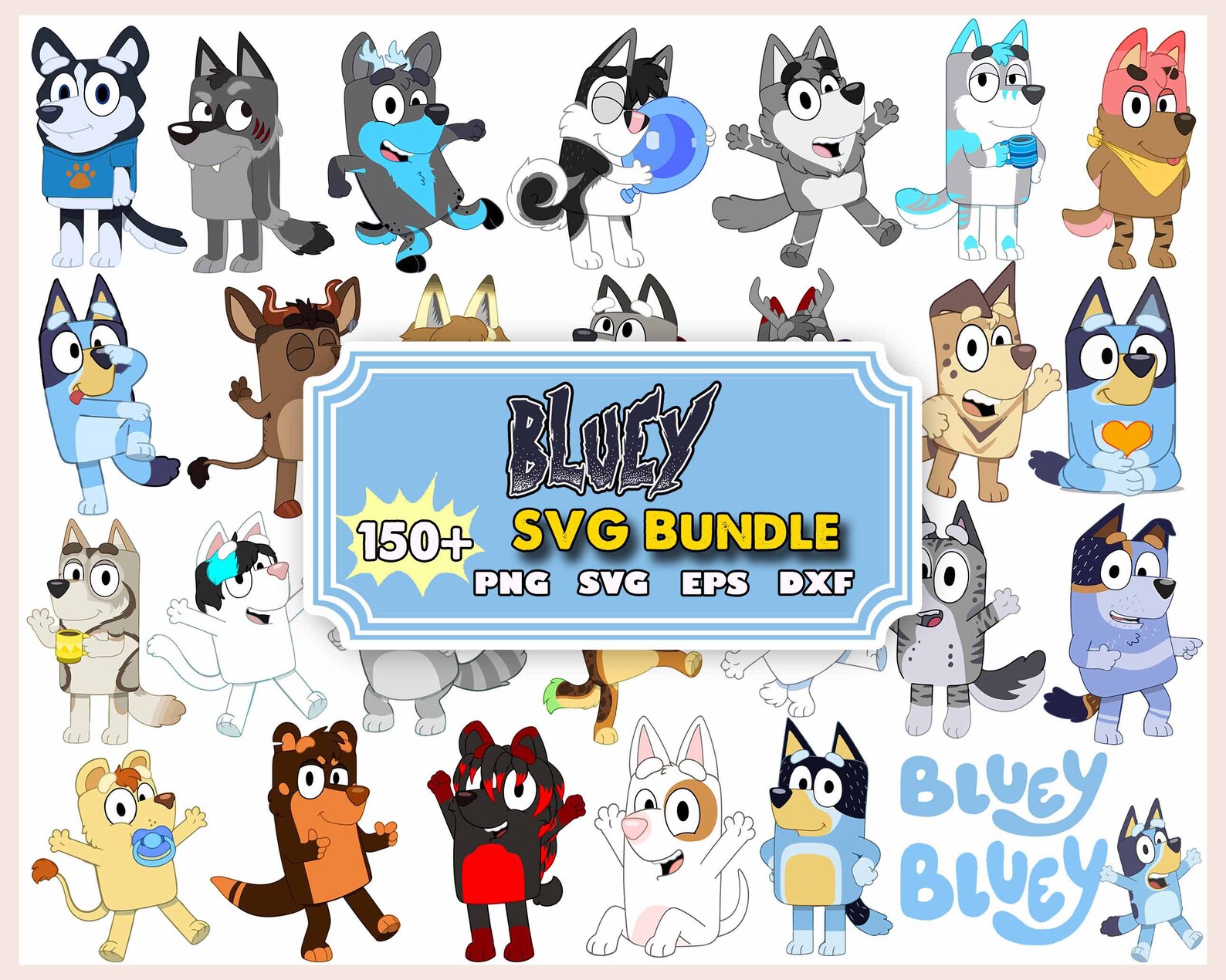Bluey SVG Bundle, Bluey Cut Files for Cricut, Bluey Svg Clipart, Bluey ...