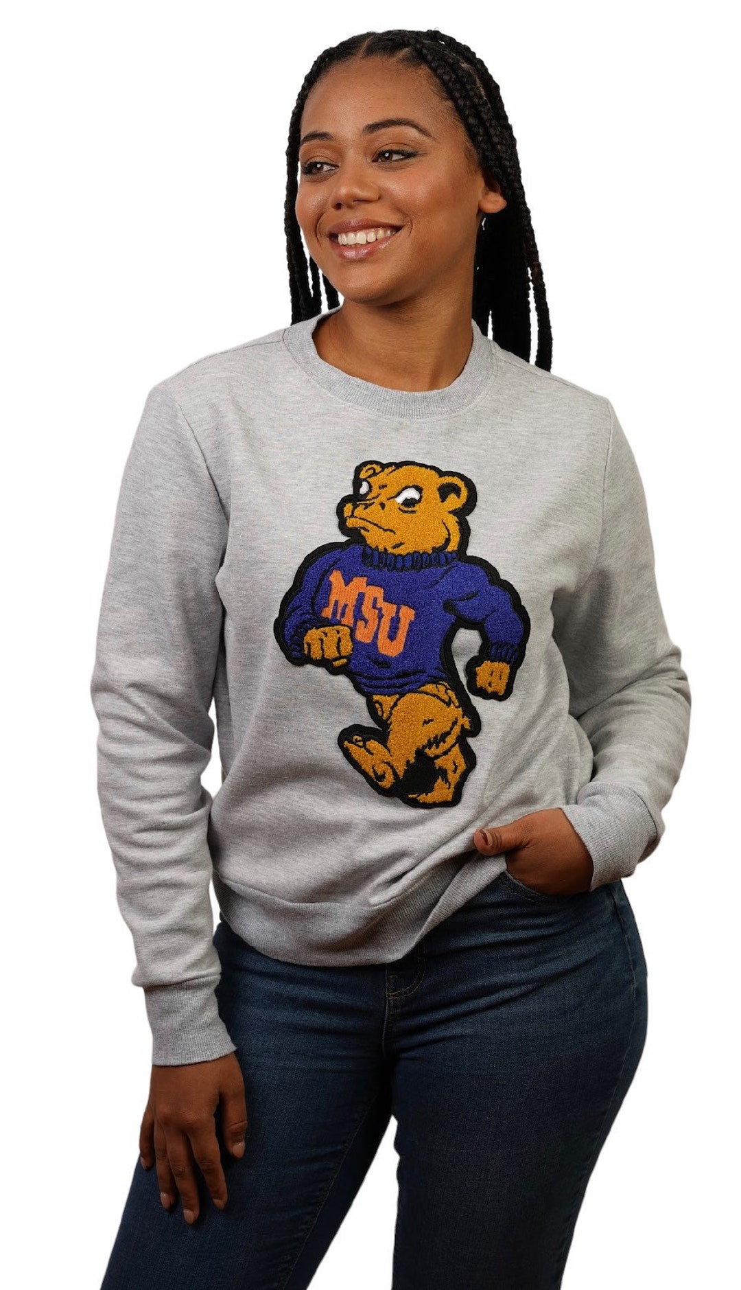 Unisex Morgan State Blue & Orange Bear Sweatshirt - Etsy