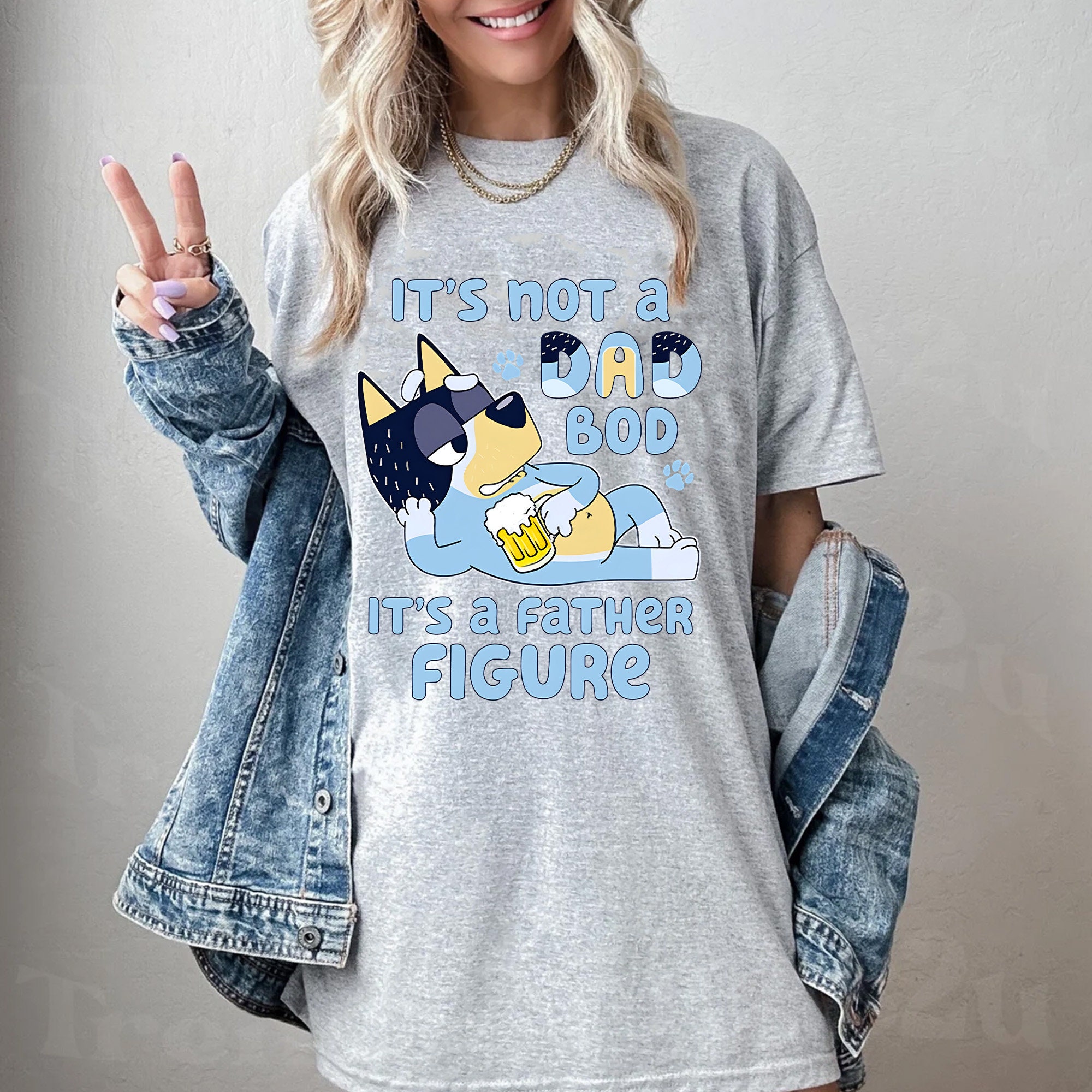 Bluey Png, It's Not a Dad Bod It's a Father Figure PNG, Bluey Family ...