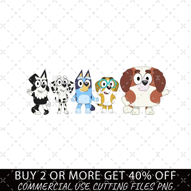 Bluey Friends Png, Bluey Friends Instant Download Png, Ready to Print ...
