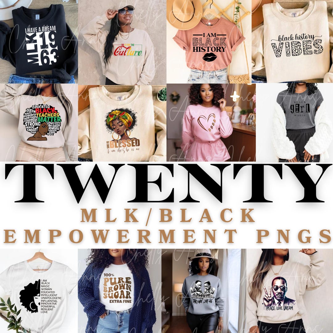 20 PNG Bundle MLK Day and Black Empowerment| High Resolution Downloads ...