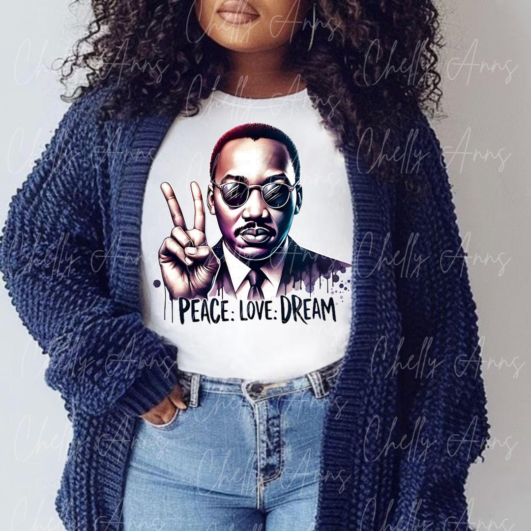 MLK Peace Love Dream PNG| Powerful Black Figures| MLK Day| African ...