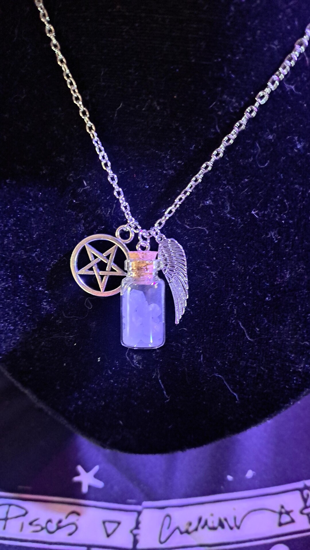 White Witch Wiccan Charms Crystals Protection & Healing Necklace - Etsy