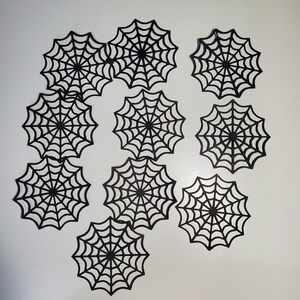 Black Cardstock Spiderwebs: Perfect for Spooky Decor, 20 Pack Die Cut ...