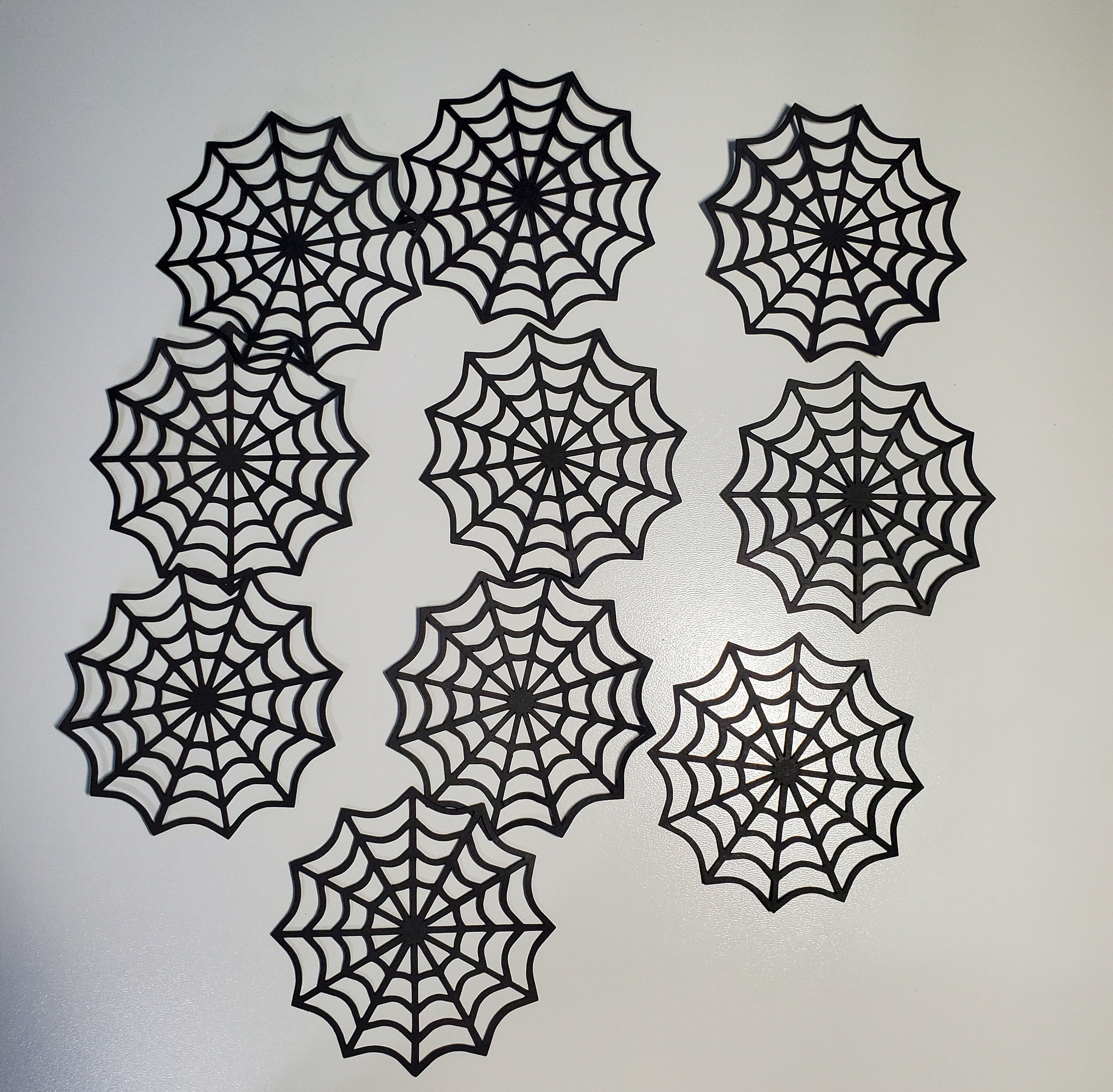 Black Cardstock Spiderwebs: Perfect for Spooky Decor, 20 Pack Die Cut ...