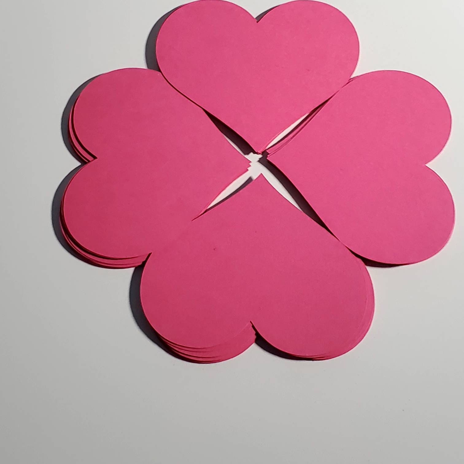 20 Pack of 3 Inch Pink Die Cut Paper Hearts, Pink Cardstock Paper Heart ...