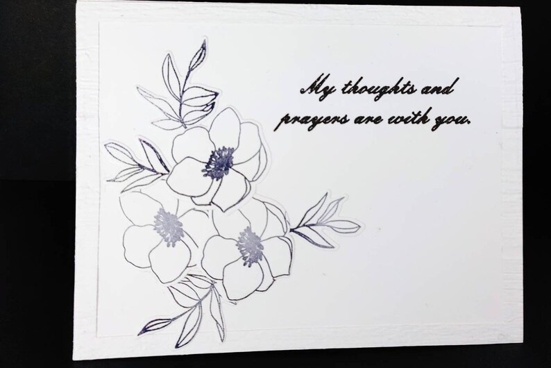 Elegant Sympathy Card Offering Comfort and Condolences in - Etsy