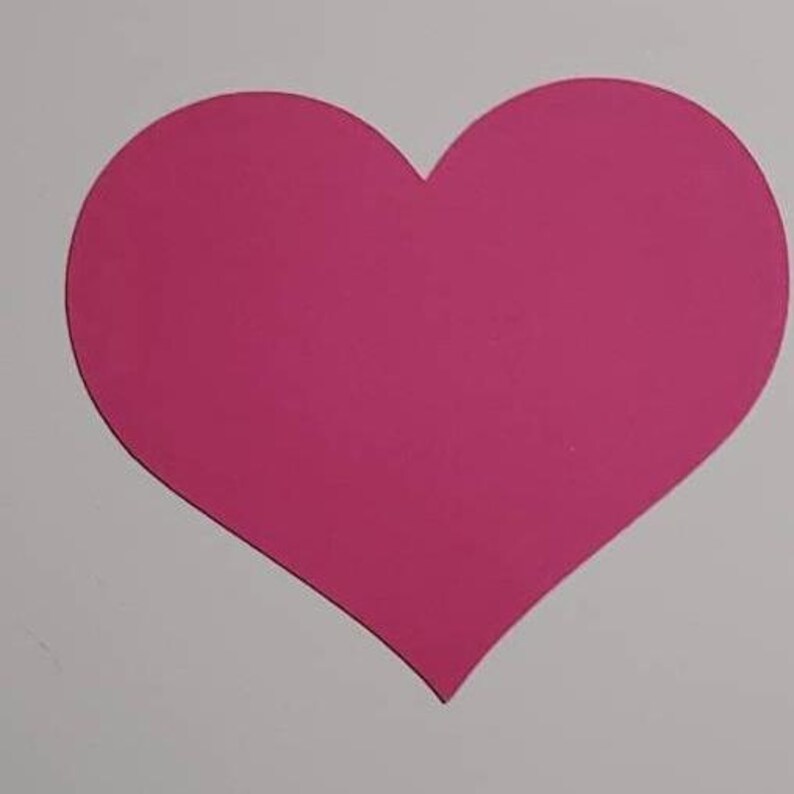 20 Pack of 3 Inch Pink Die Cut Paper Hearts, Pink Cardstock Paper Heart ...