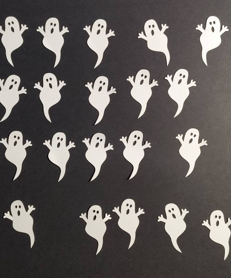 20 Pack Ghost Cut Outs, Multiple Sizes, Cardstock Ghosts, Halloween ...