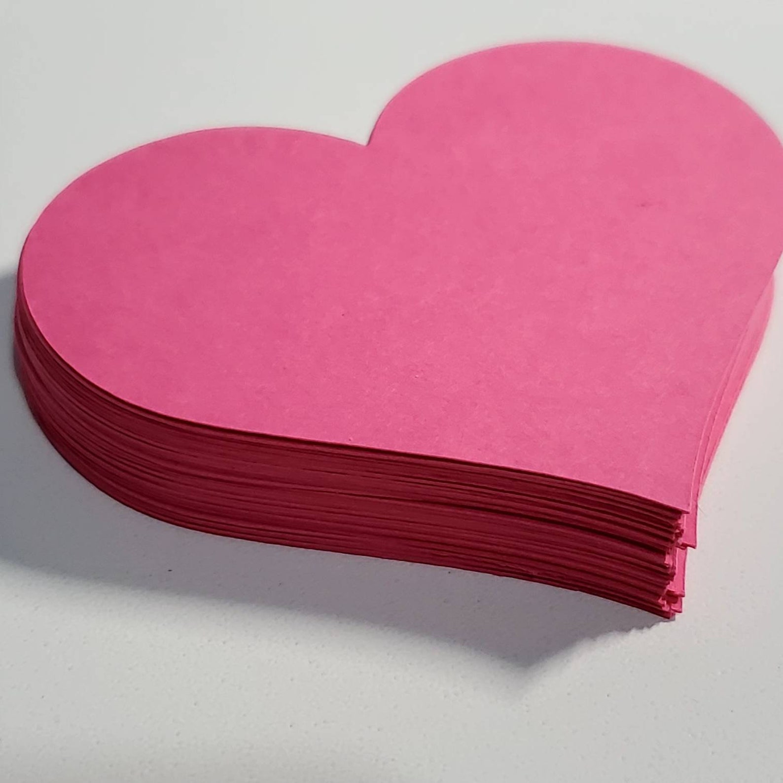 20 Pack of 3 Inch Pink Die Cut Paper Hearts, Pink Cardstock Paper Heart ...