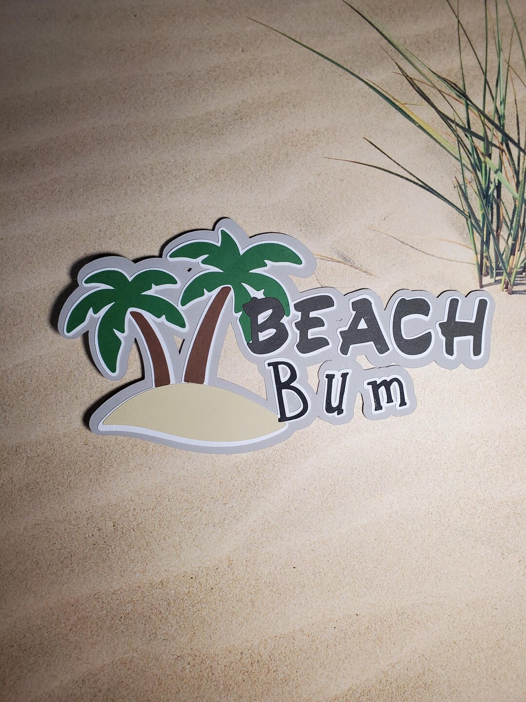 Handmade Beach Scrapbook Title: Beach Bum Embellishment - Etsy