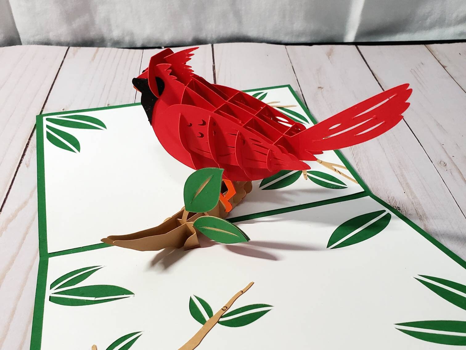 Red Cardinal Pop up Card Handmade Pop-up Bird Card Card to - Etsy Canada