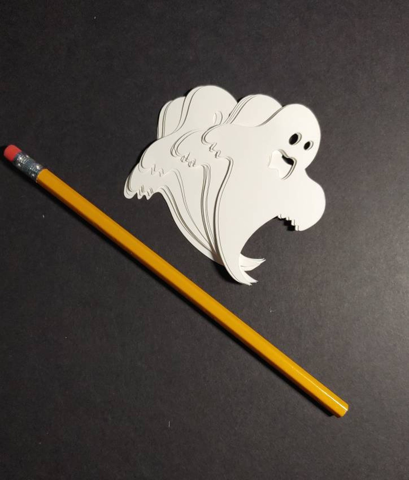15 Pack of 2.5inch Die Cut White Paper Ghosts, Cardstock Ghosts ...