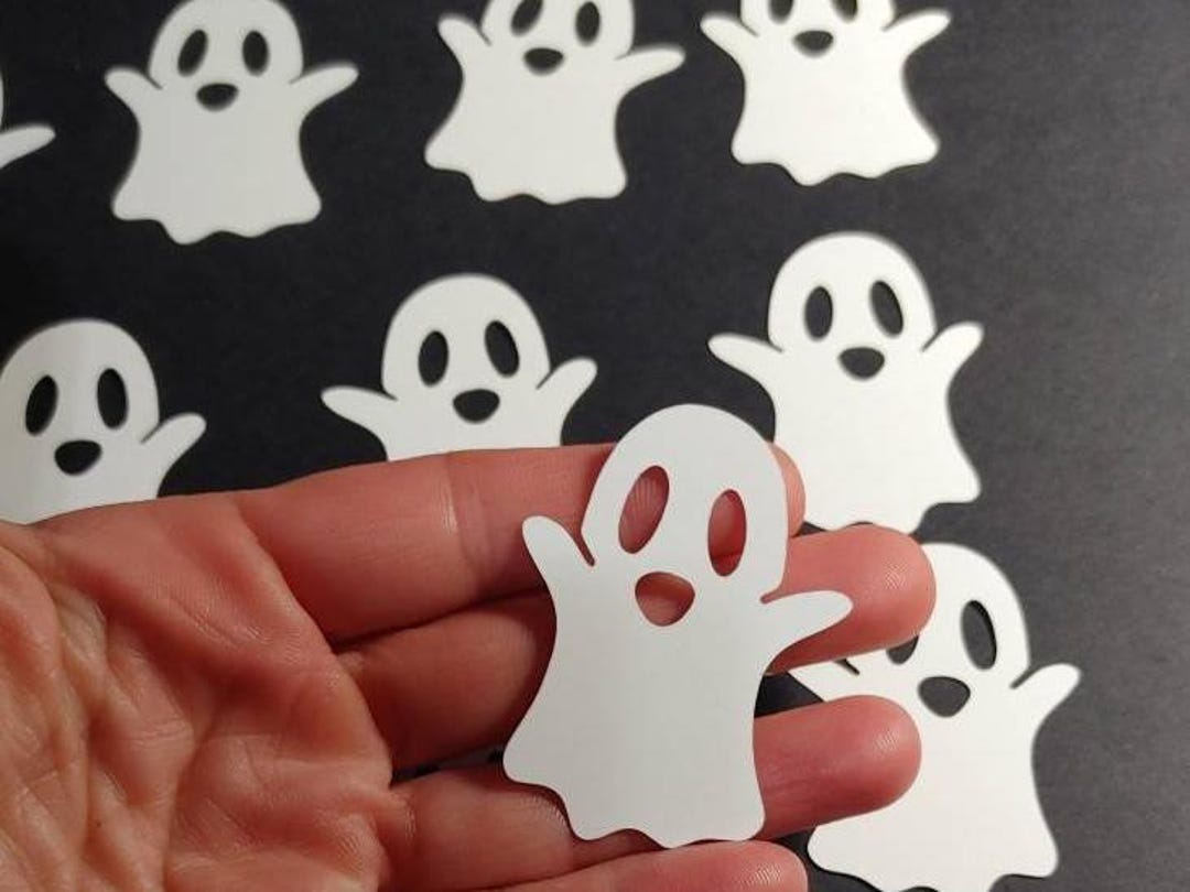 20 Pack of 2 Inch White Cardstock Ghosts, Halloween Ghosts, Paper Ghost ...