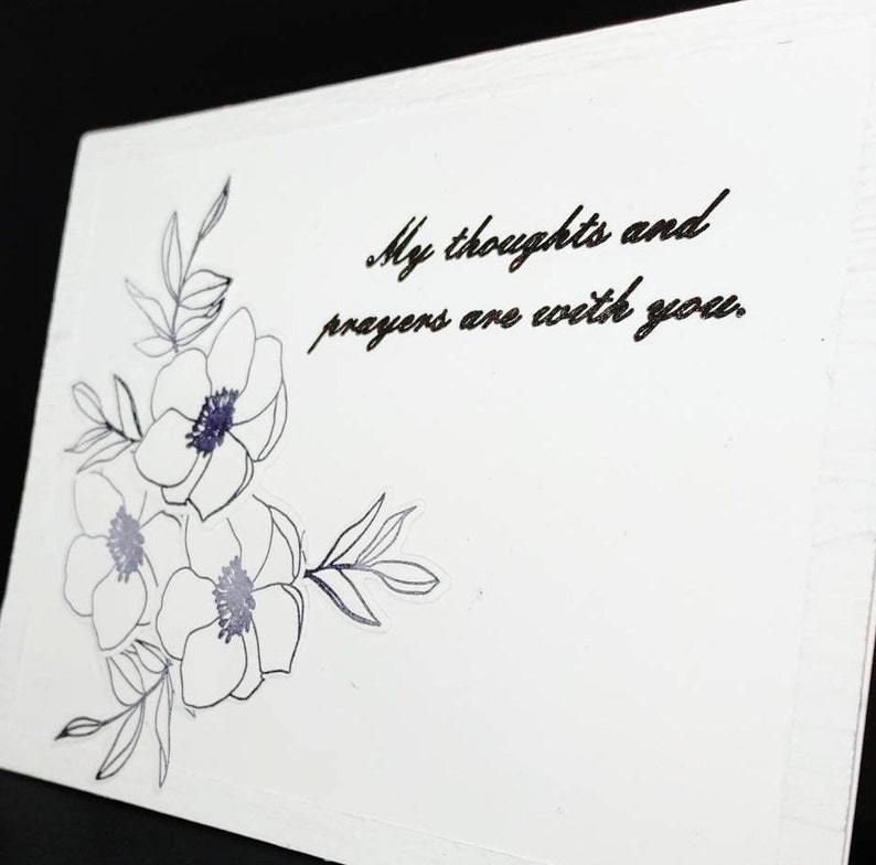 Elegant Sympathy Card Offering Comfort and Condolences in - Etsy