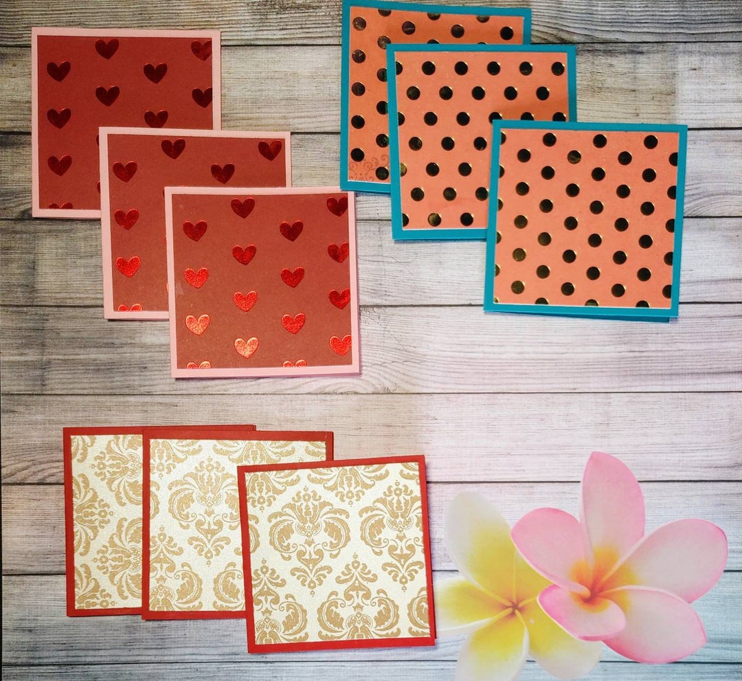 Blank 3x3 Card Set of 9 Small Blank Cards Present Labels - Etsy