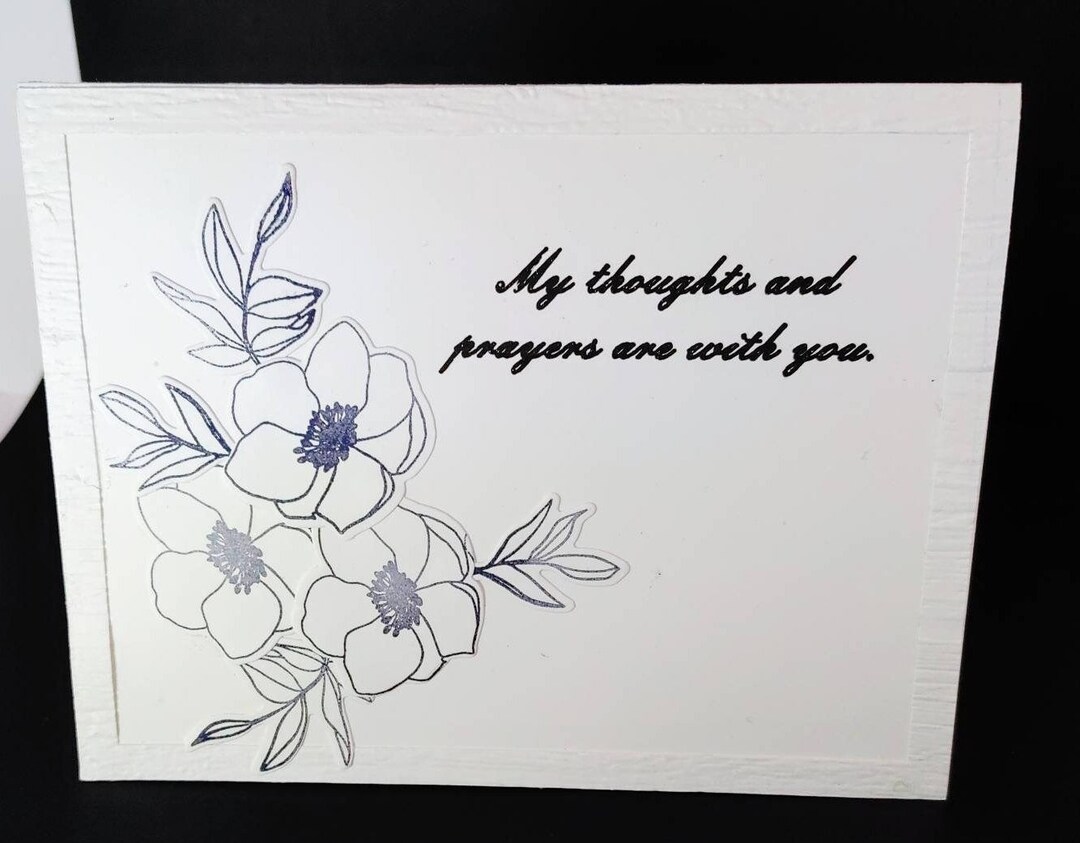 Elegant Sympathy Card Offering Comfort and Condolences in - Etsy