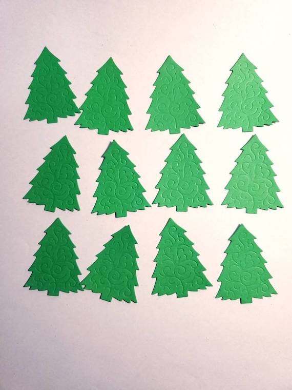 Christmas Tree Die Cuts 12 Pack Die Cut Trees Paper Trees - Etsy